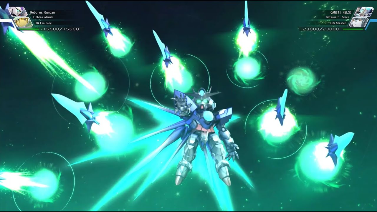 SD Gundam G Generation Cross Rays - 00 QAN(T) ELS ~Battle Animations ...