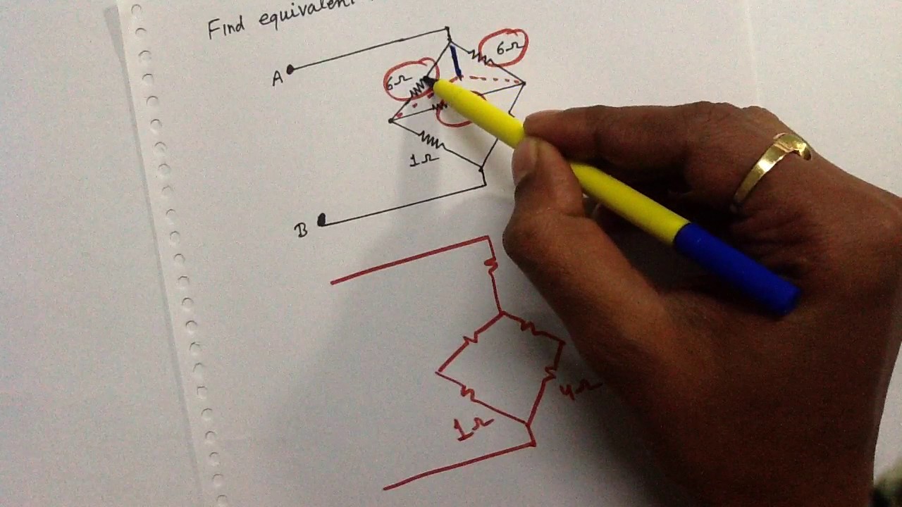Finding Equivalent Resistance (use of Star- Delta conversion) - YouTube