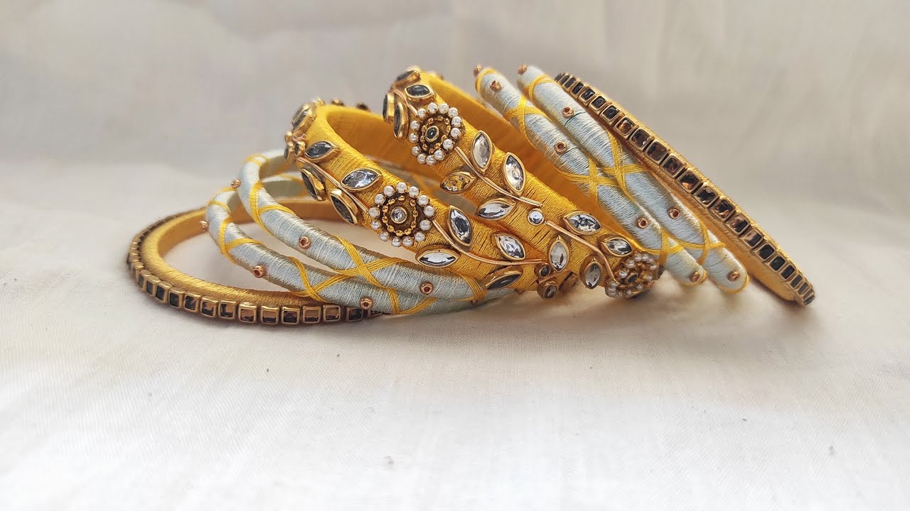 I created the bangle design which my customer ordered | Silk thread ...