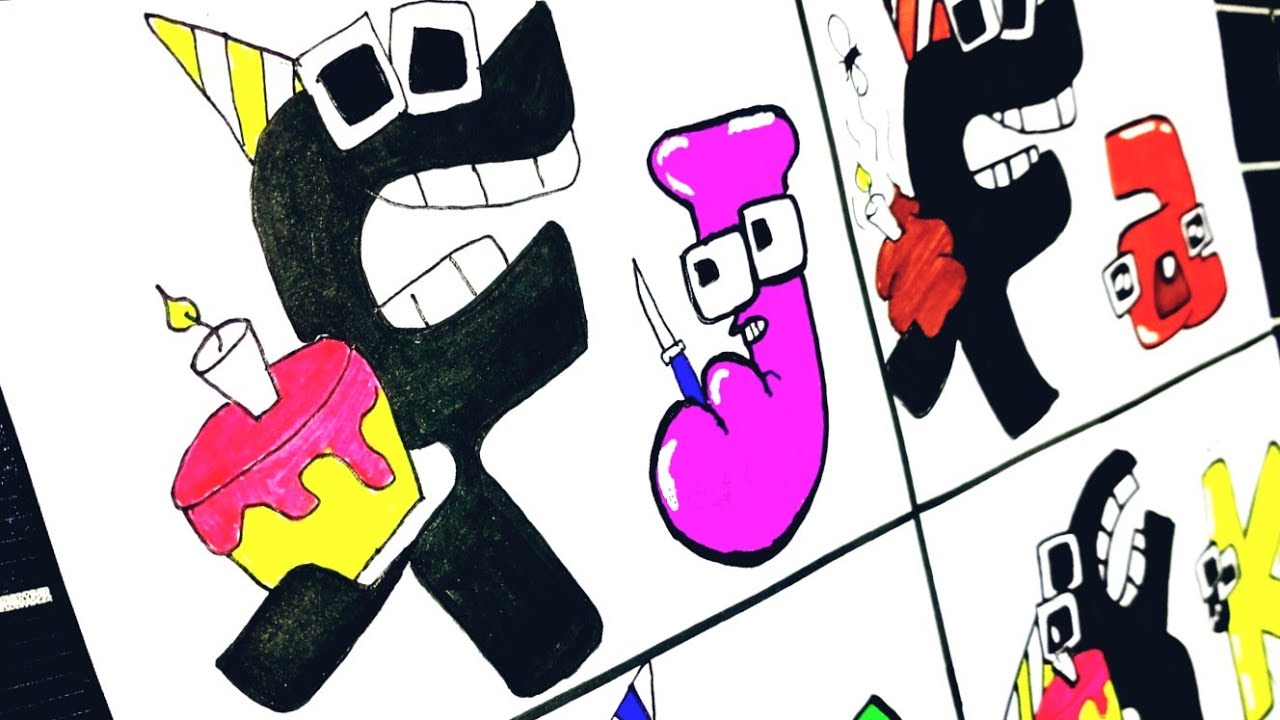 HBD to you Alphabets lore/Alphabets lore compilation / How to draw ...