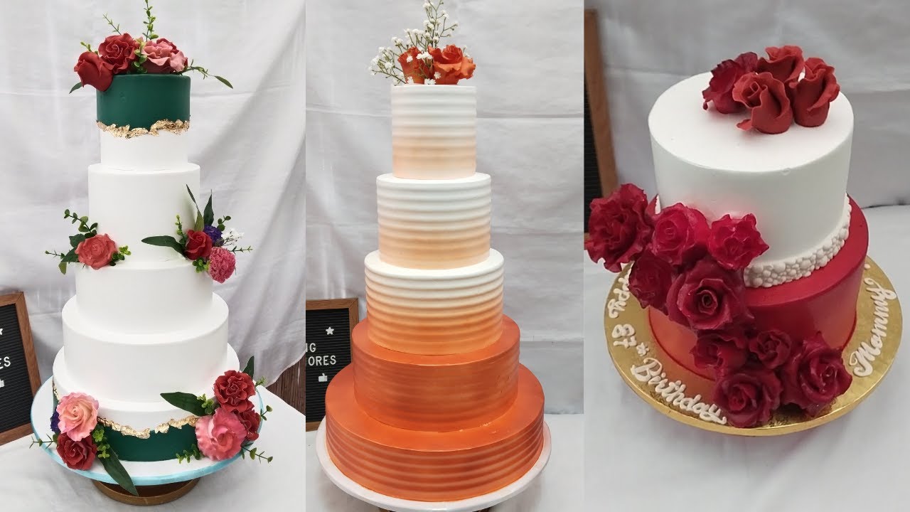 Three wedding cake decorating ideas. - YouTube