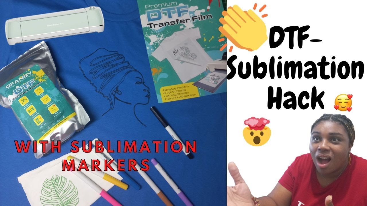DTF Sublimation Hack Using Cricut and Markers - YouTube