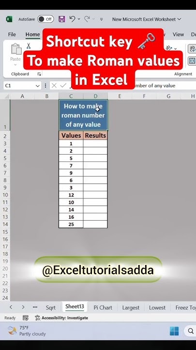 How to get Roman values in Excel #exceltips #exceltricks #excelshorts #trending #virval - YouTube