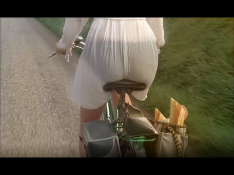 Immoral tales 1973 first story: girl riding bicycle and singing in french