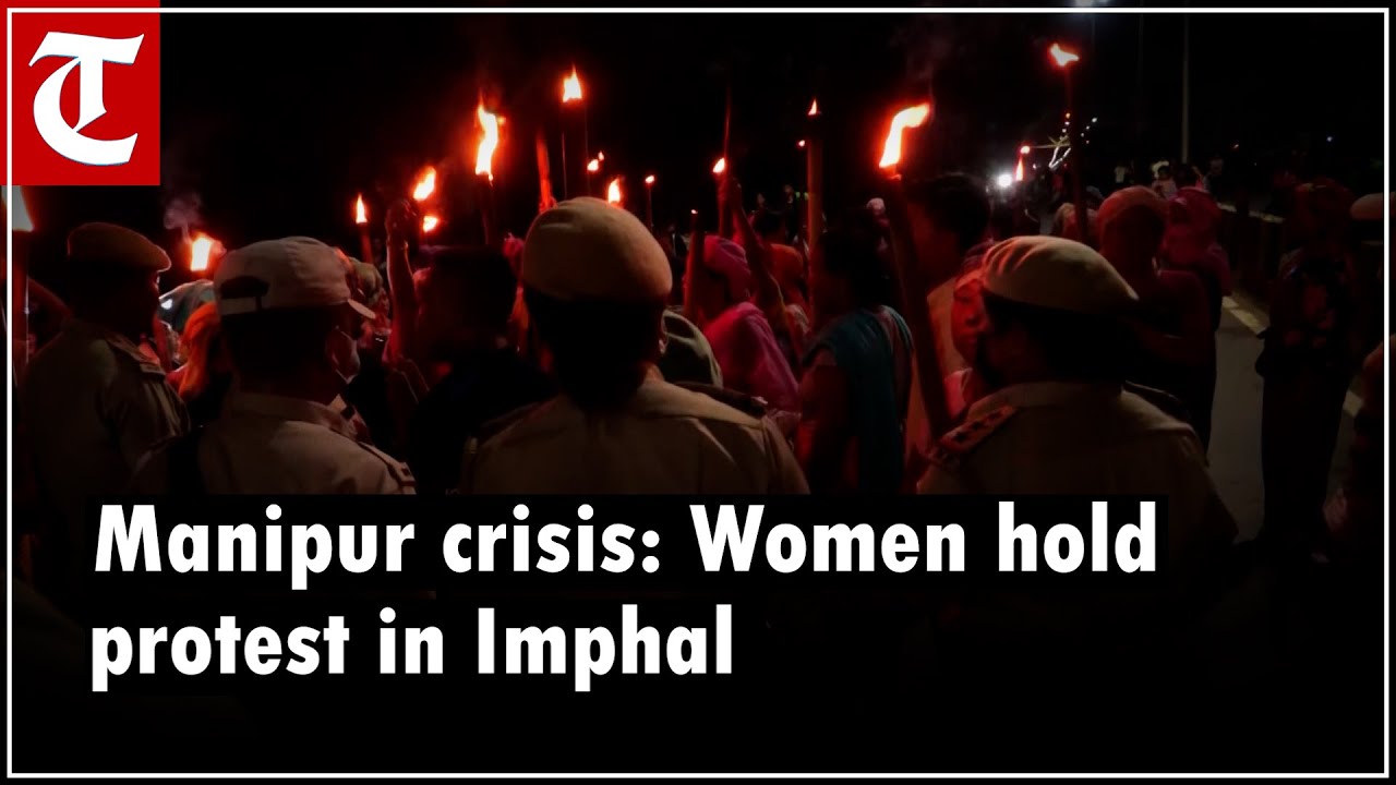 Manipur crisis: Women hold protest in Imphal against Central Government ...