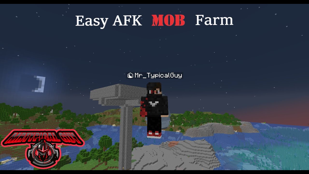 Easy AFK Mob Farm Minecraft 1.19 Java and Bedrock Edition - YouTube