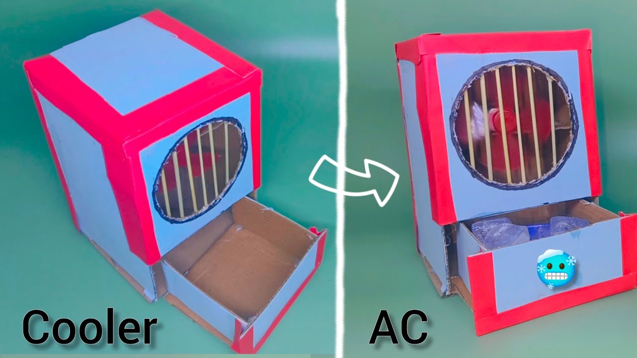 How to make a Air Cooler From Cardboard DIY Air conditioner at Home AC ...