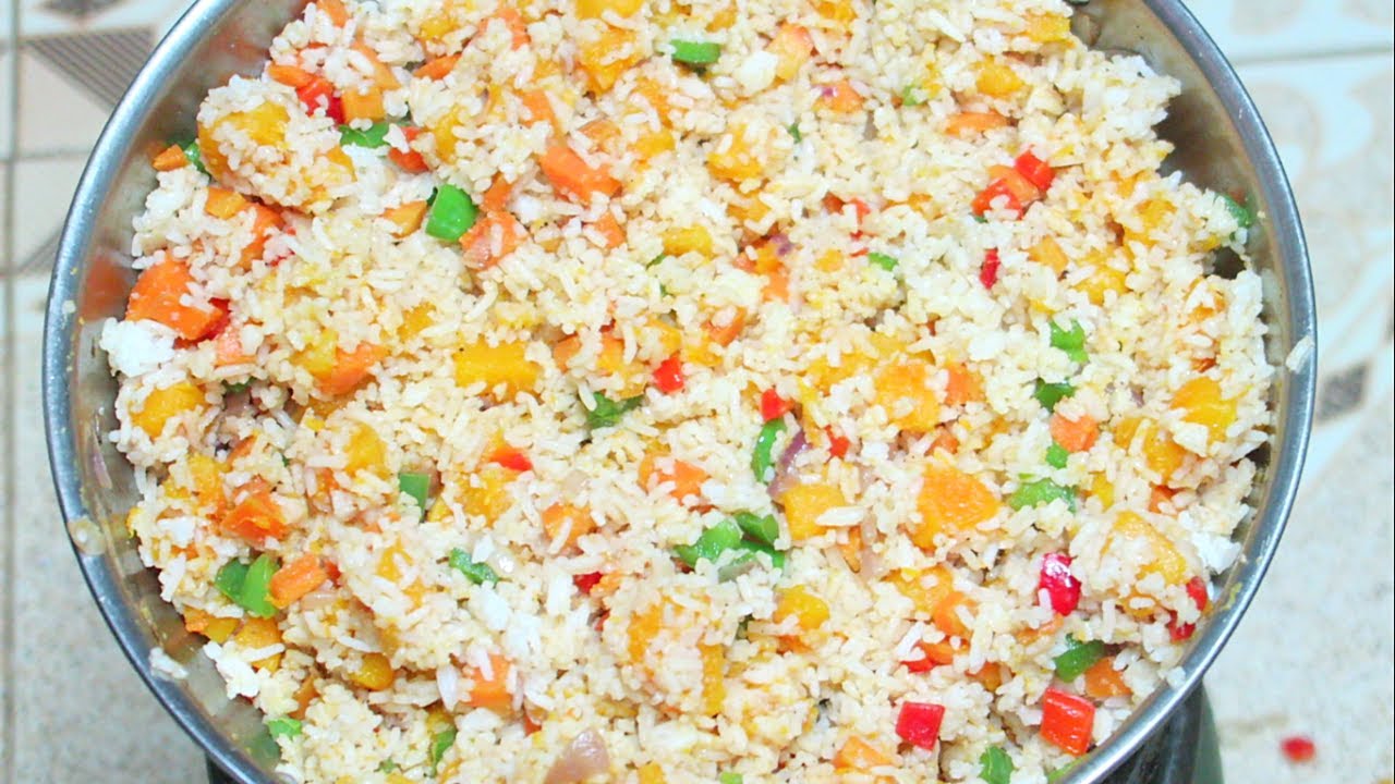 HEALTHY BUTTERNUT SQUASH RICE - YouTube