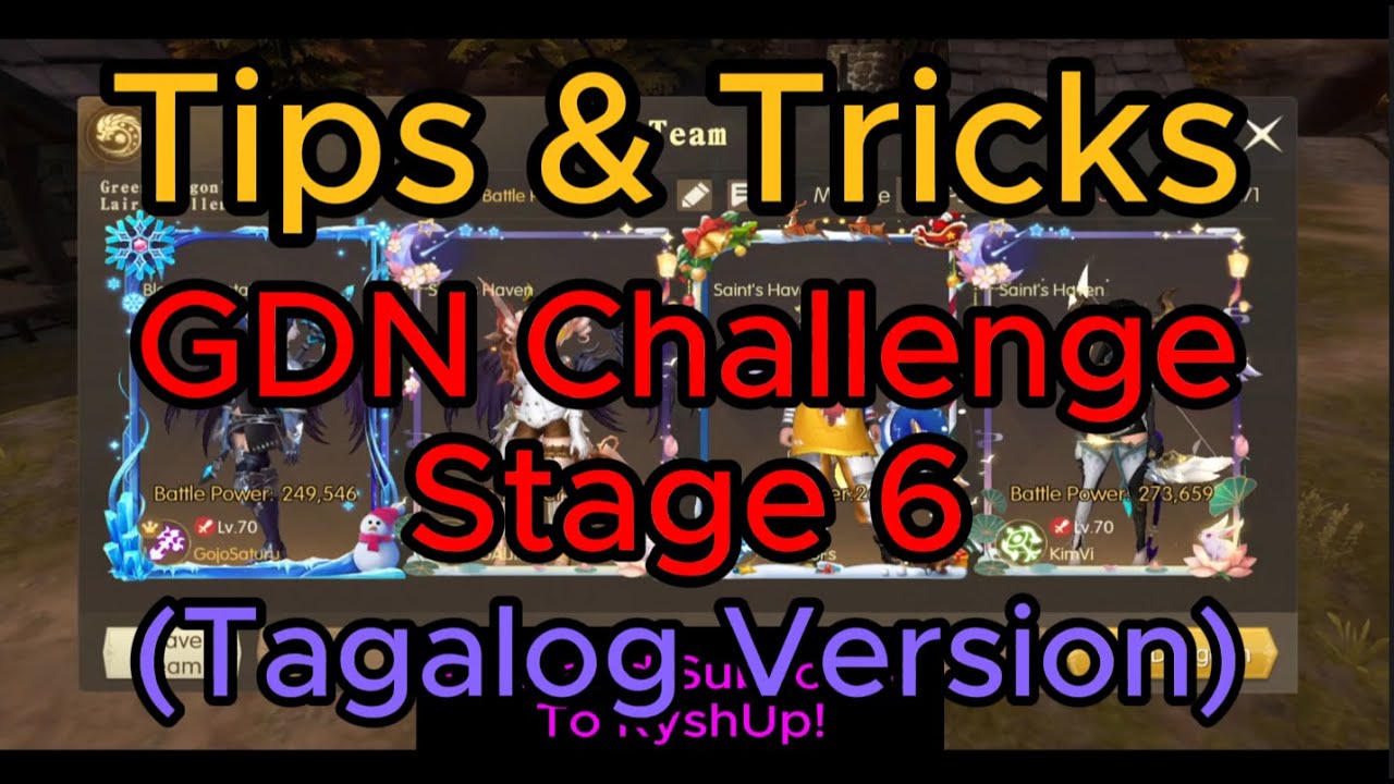 [Tips & Tricks] GDN Challenge Stage 6 (Tagalog Version) - YouTube