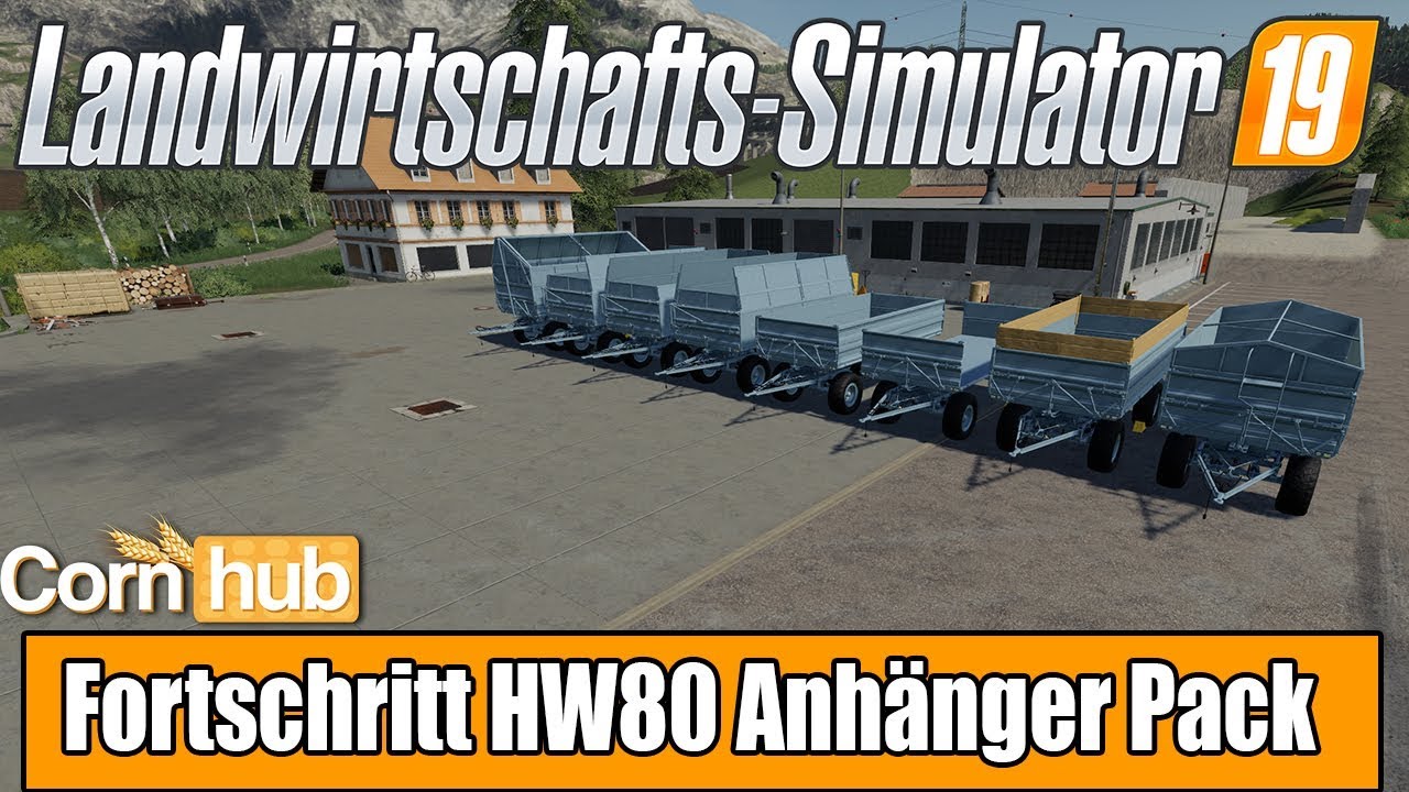 LS19 Modvorstellung - Fortschritt HW80 Anhänger Pack - LS19 Mods - YouTube