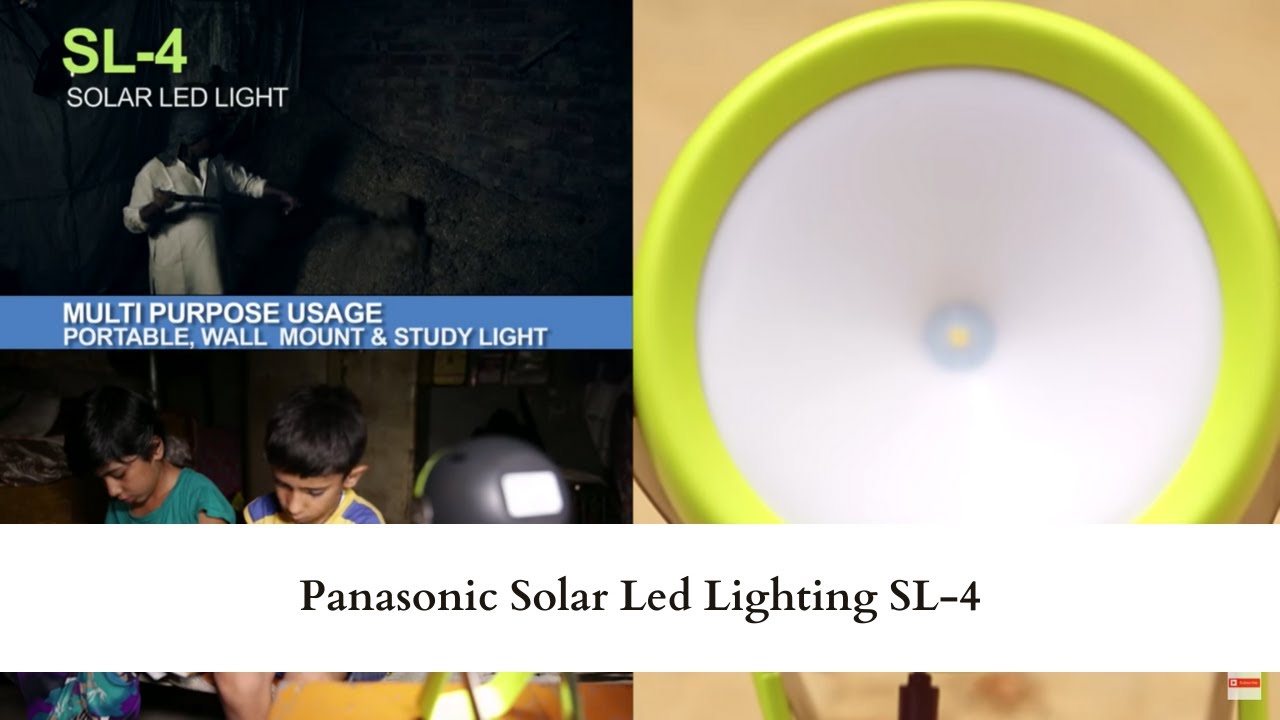 Panasonic Solar Led Lighting SL - 4 - YouTube