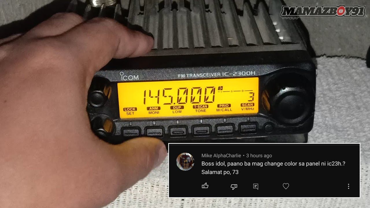 PAANO PALITAN ANG COLOR DISPLAY NI ICOM IC-2300H - YouTube