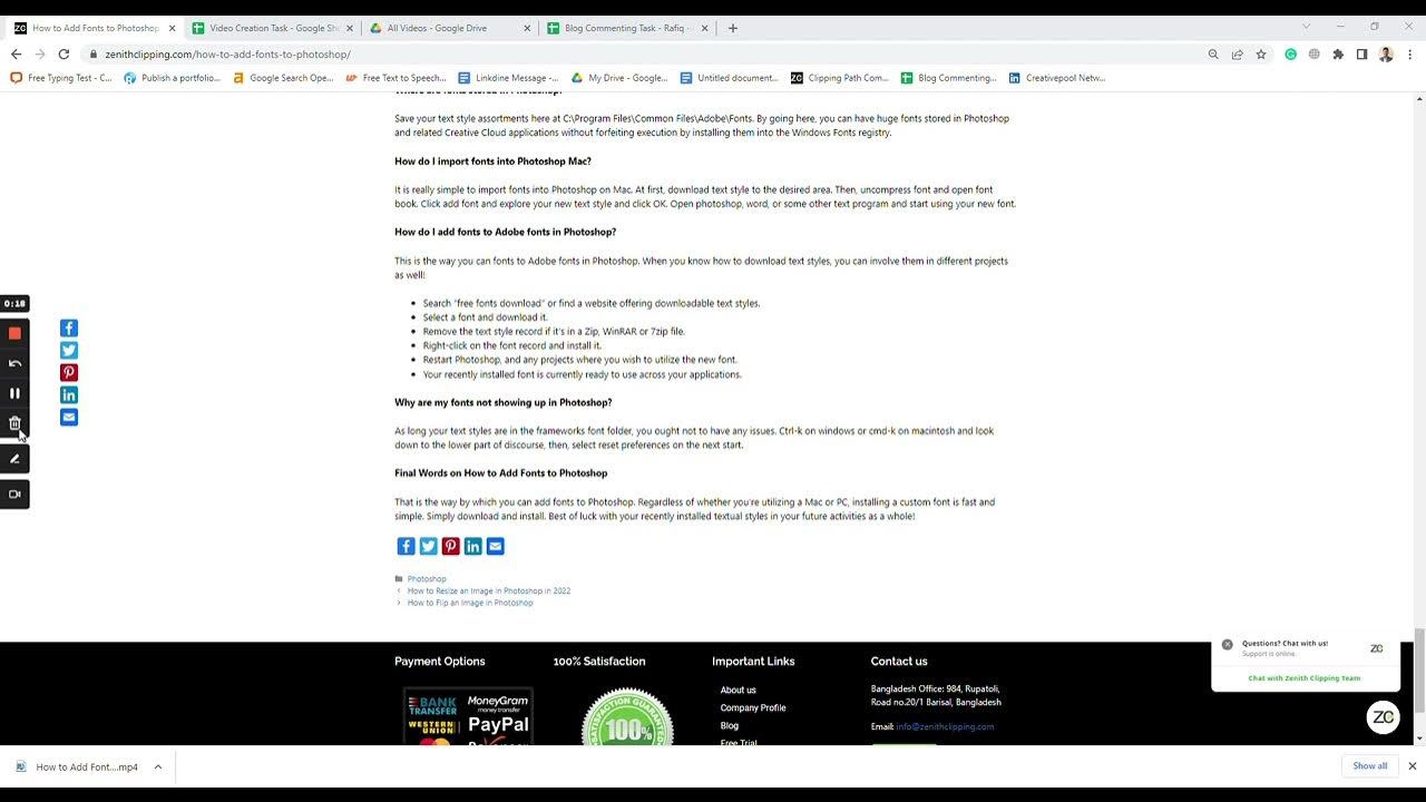 Why are my fonts not showing up in Photoshop - Zenith Clipping - YouTube