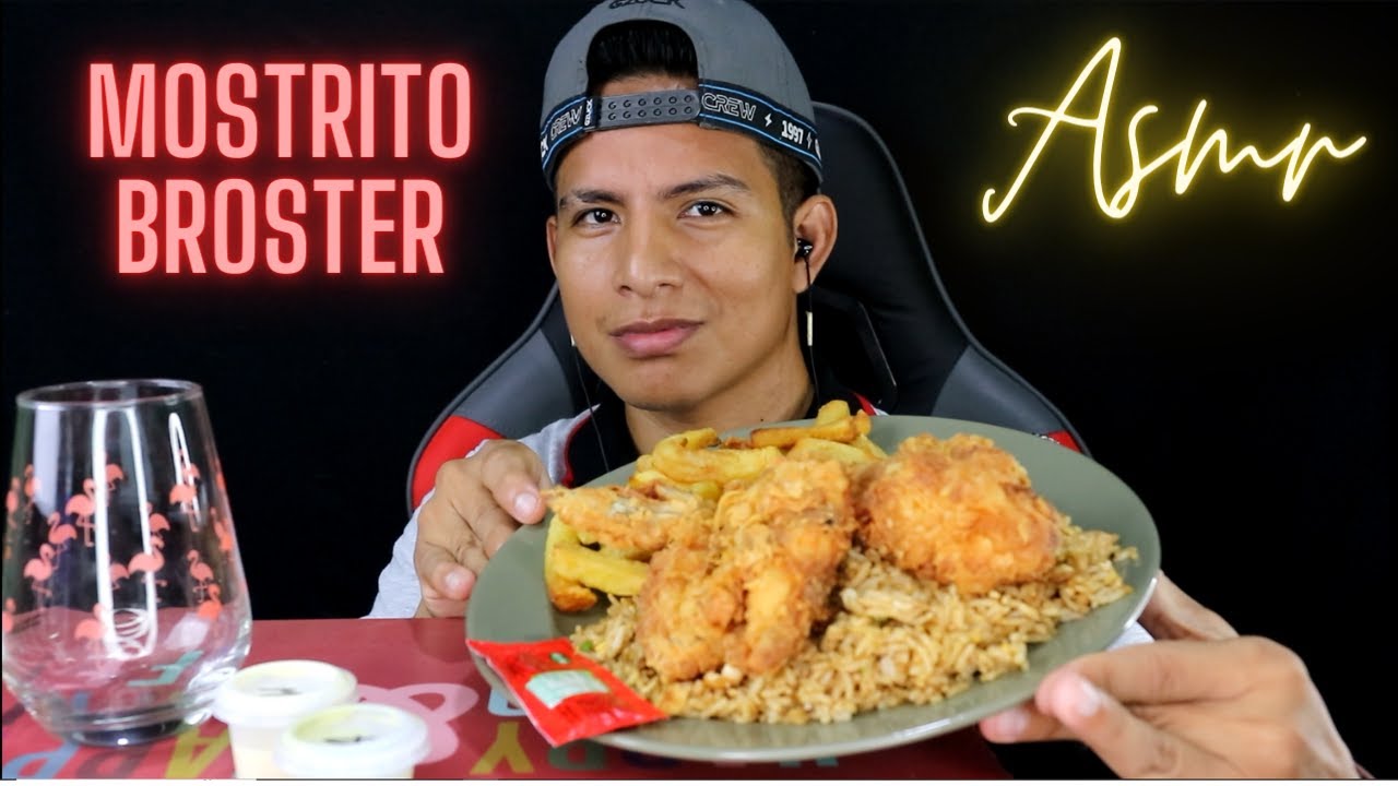 Asmr Comiendo Mostrito BROSTER || mukbang español. - YouTube