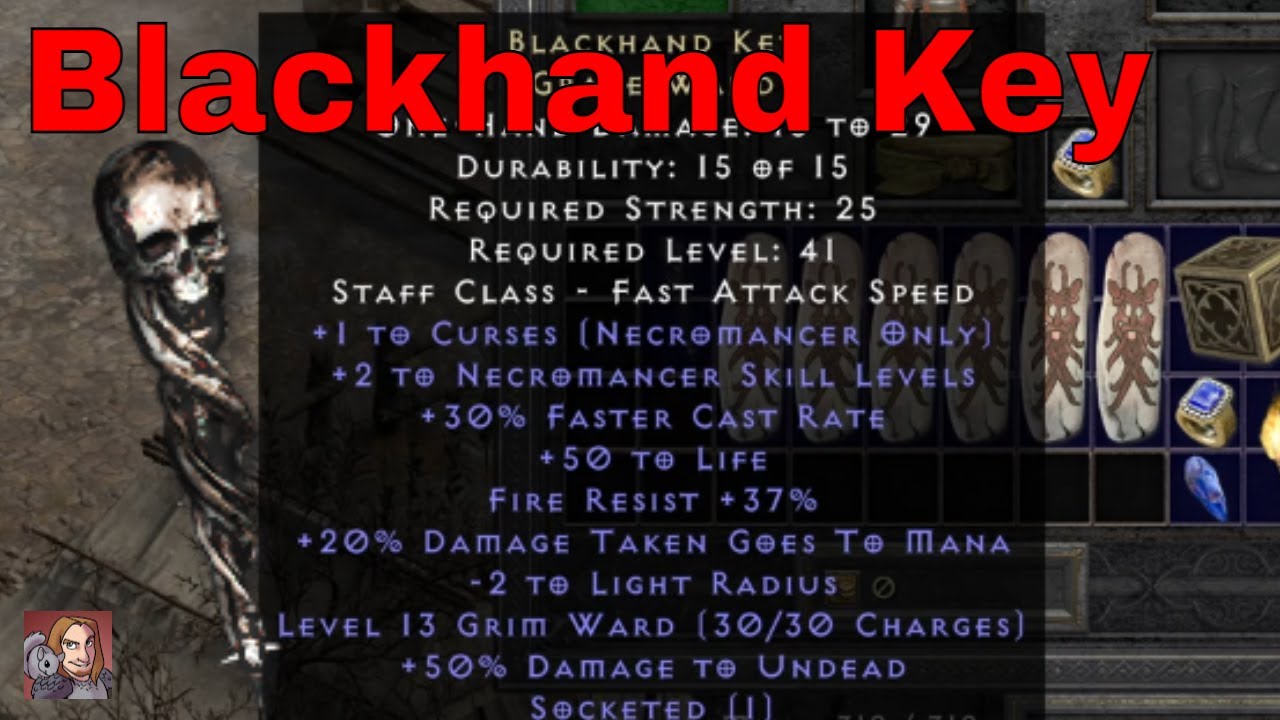 D2R Unique Items - Blackhand Key (Grave Wand) - YouTube