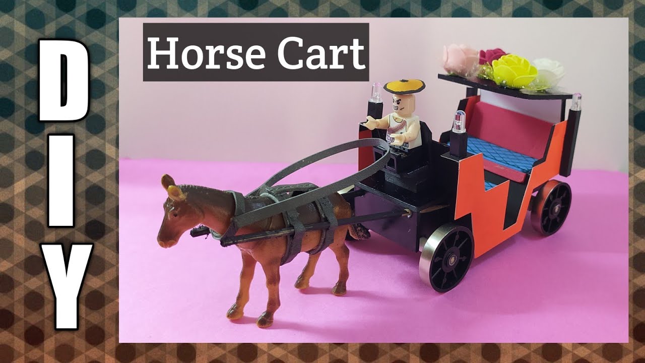 DIY beautiful Horse Cart with paper - YouTube