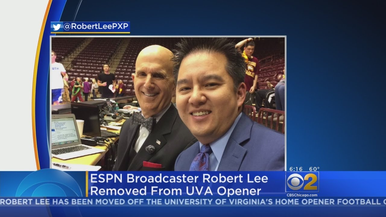 ESPN Broadcaster Robert Lee Taken Off UVA Game Due To Name - YouTube