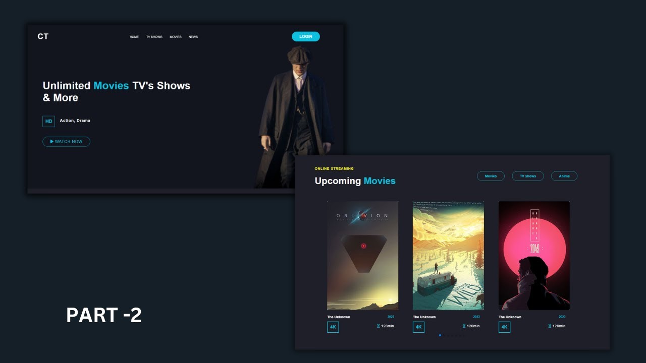 Movie Website Using Html And Css Part 2 Websitedesign Movie Moviewebsite Htmlandcss Youtube