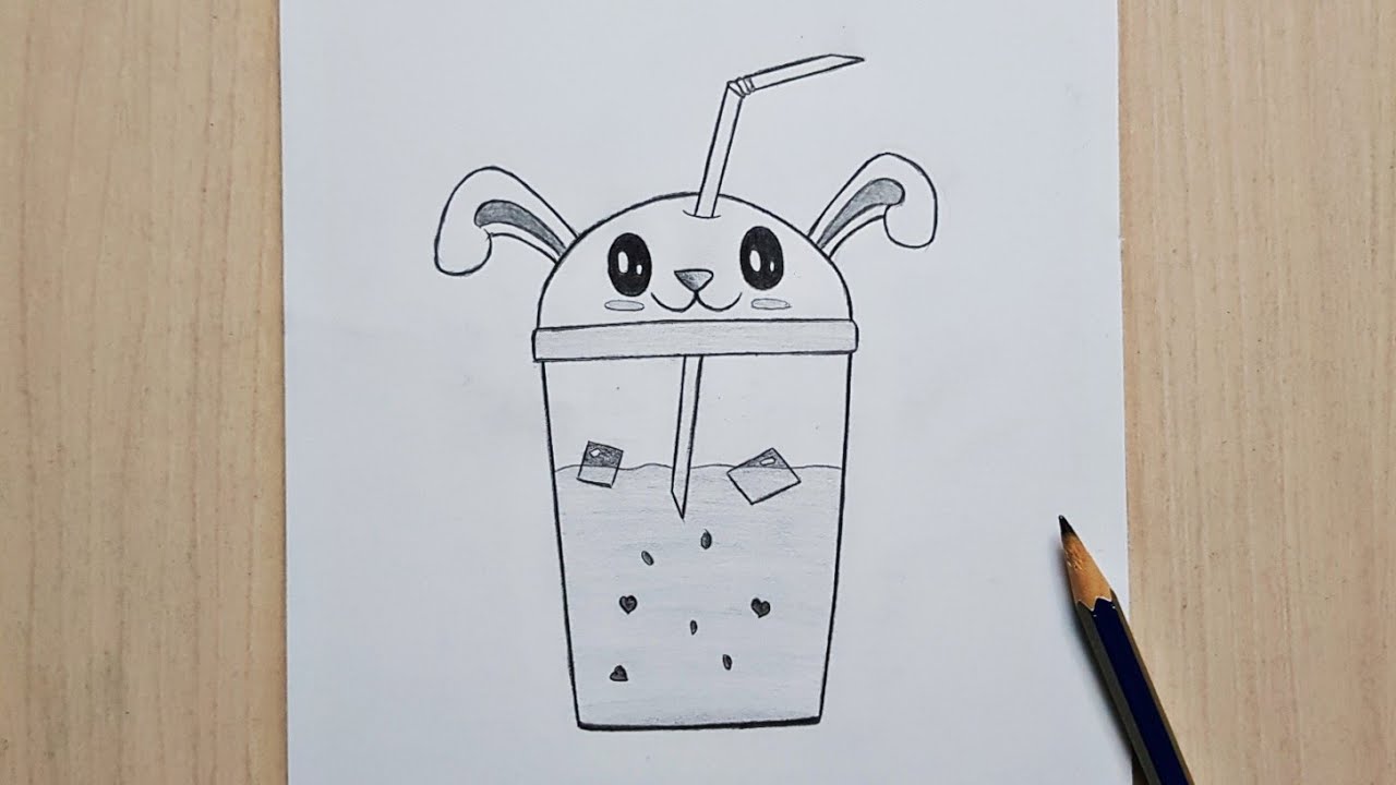 HOW TO DRAW A CUTE DRINK MILK SHAKE CHOCOLATE , STEP BY STEP , DRAW ...
