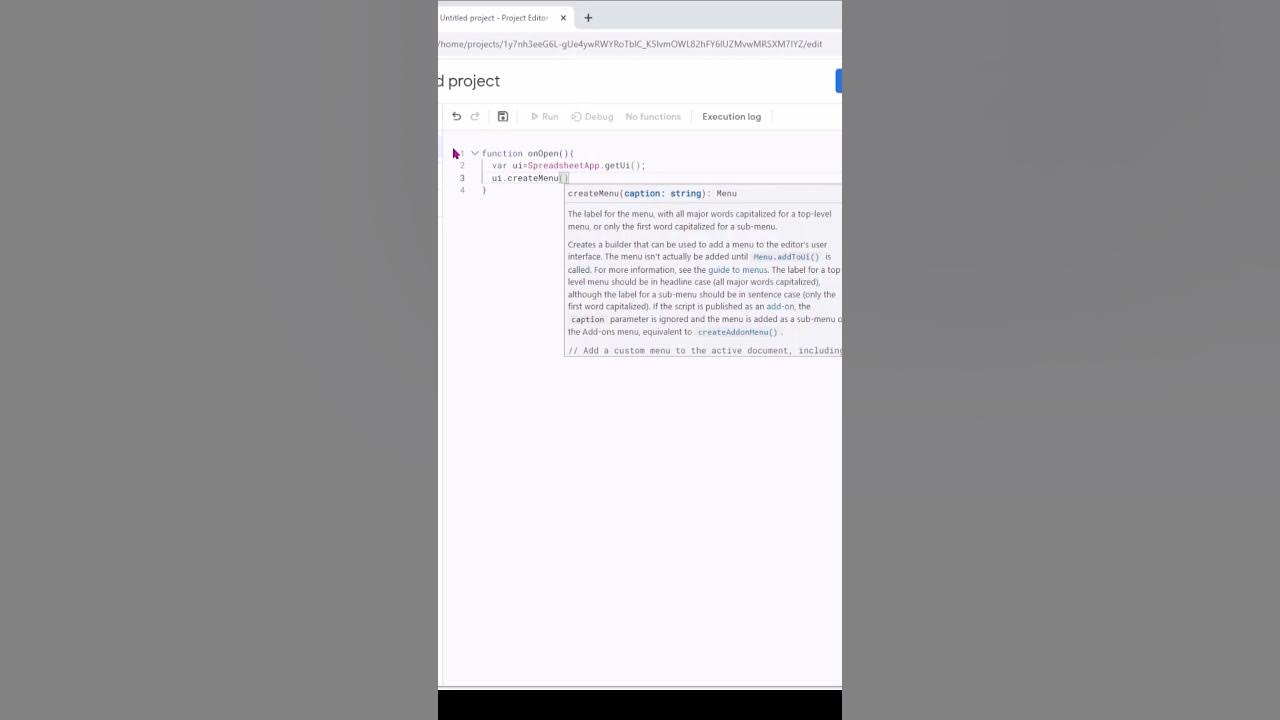How to create Customized menu Google Sheet by App Script, #googlesheets #appscript #menu #viral ...