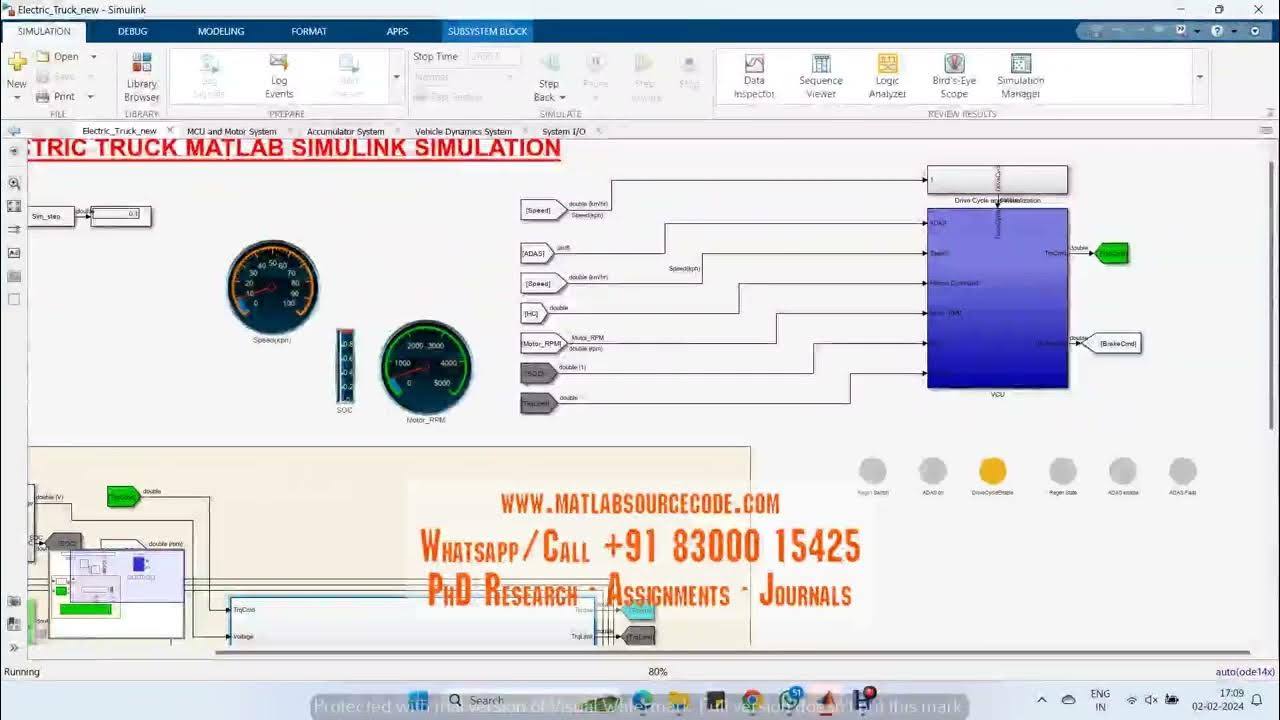 ELECTRIC TRUCK - ELECTRIC VEHICLE - MATLAB SIMULINK SIMULATION - YouTube