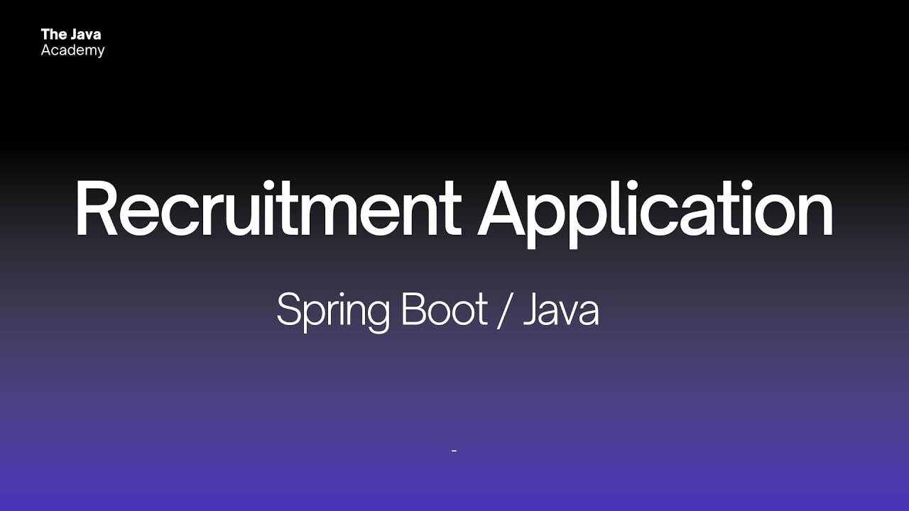 Learn Java Programming and Build a Job Or Recruitment Application using Java and Spring Boot ...