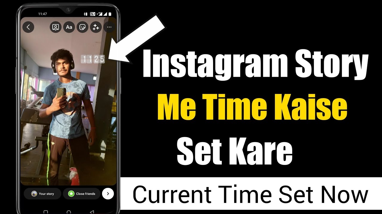 Instagram story me time kaise set kare | How to Set Time in Instagram ...