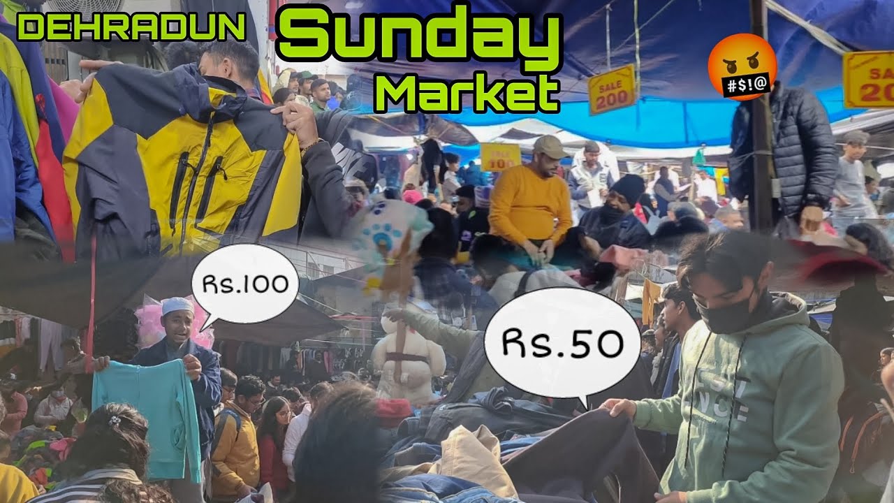 Sunday Market Vlog 📷 || Sunday Market Dehradun 🌍 - YouTube