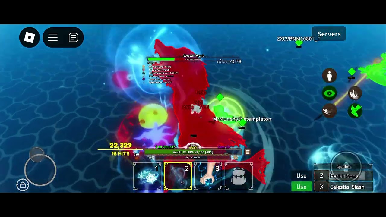 Fighting the abyssal tyrant boss in king legacy! - YouTube