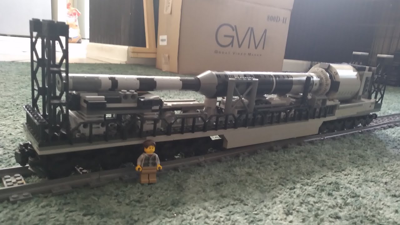Giant Lego Railway Gun Moc - YouTube