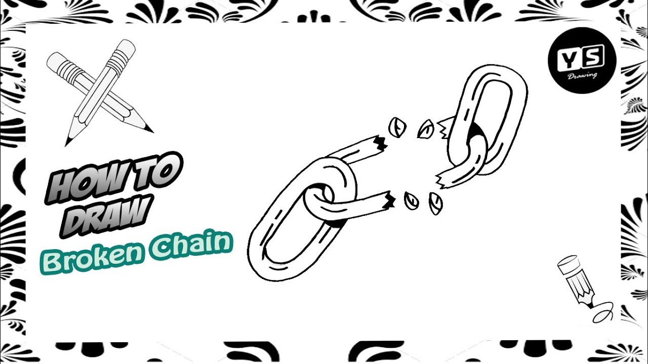 How to draw Broken Chain - YouTube