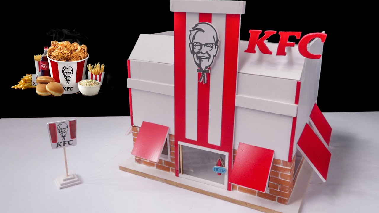 How to build a MINI KFC RESTAURANT with MINIATURE BRICKS - Mini ...
