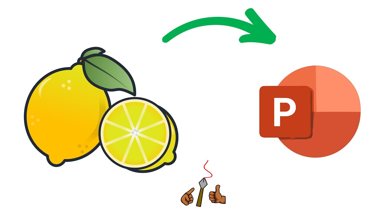 How To Illustrate Lemon In Microsoft PowerPoint🔥 - YouTube