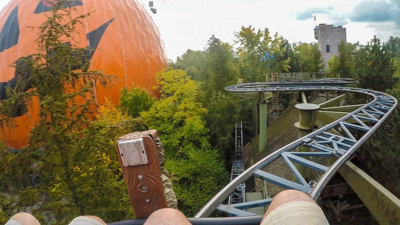 Matterhorn Blitz Wild Mouse Roller Coaster Front Seat POV Europa Park ...
