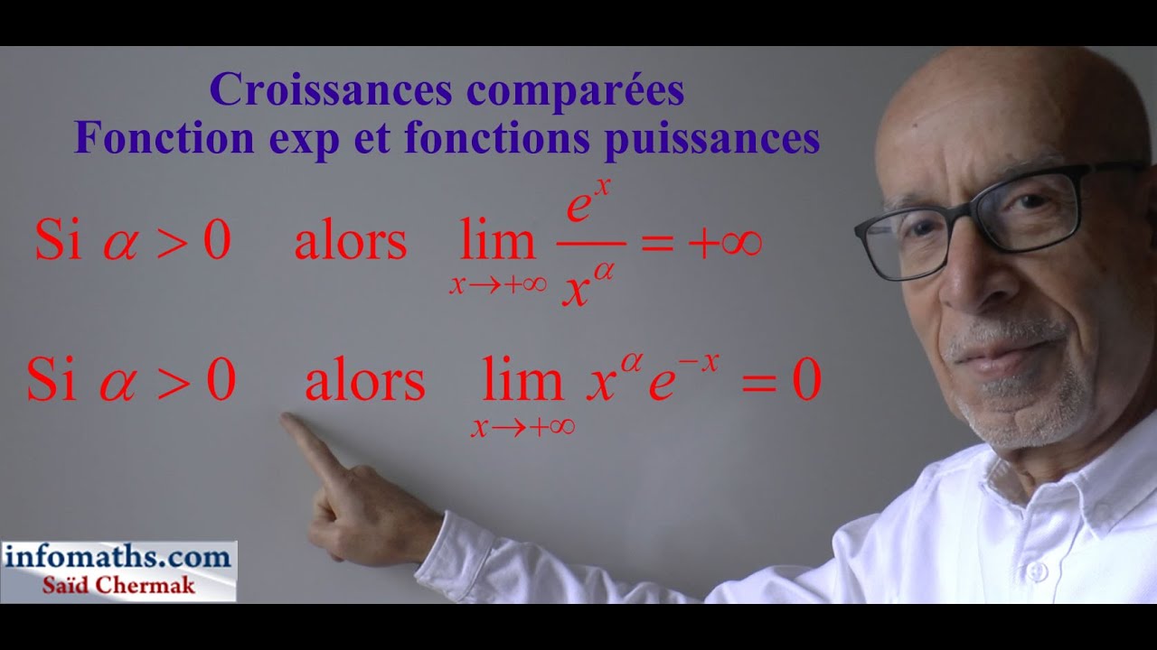LIMITES. CROISSANCES COMPARÉES. FONCTION EXP ET FONCTION PUISSANCE ...