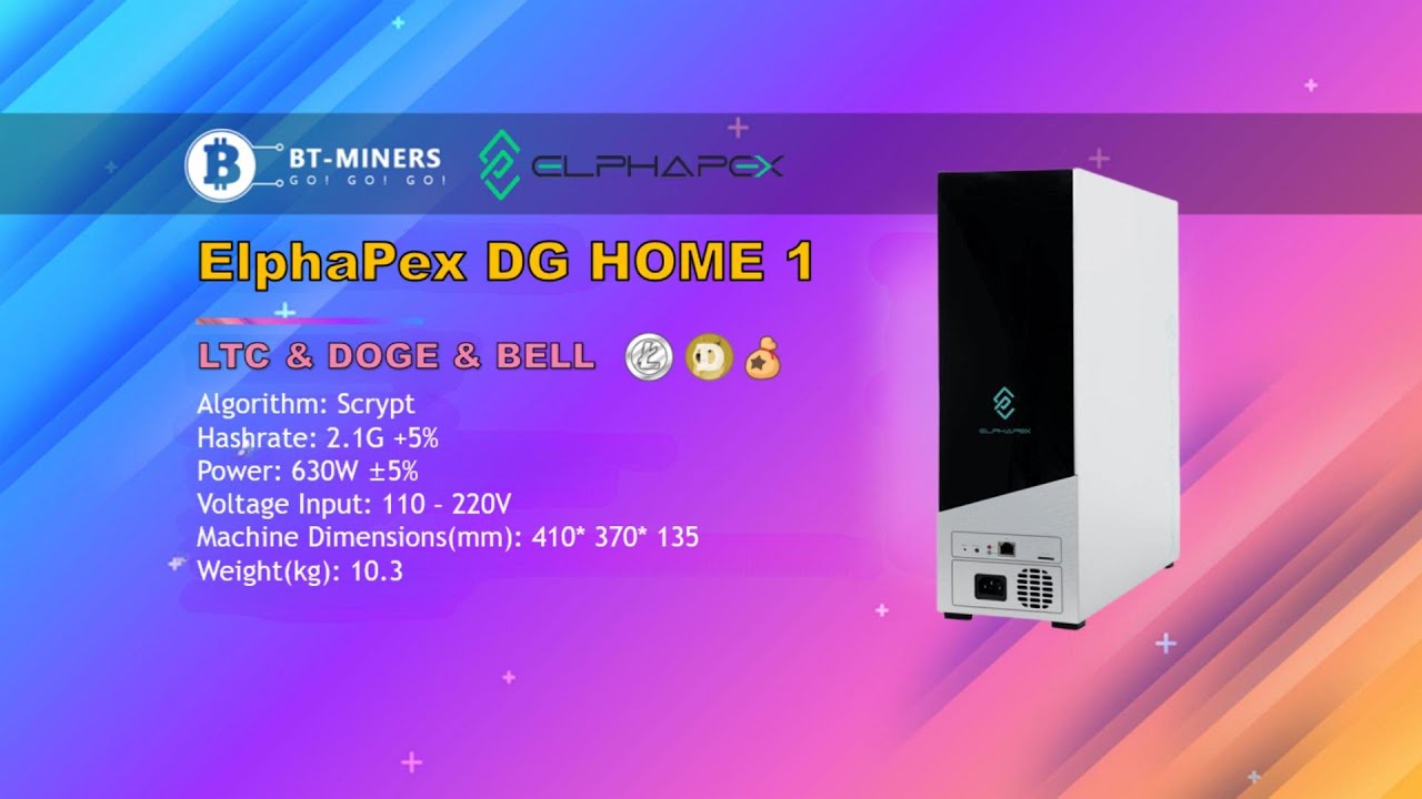 ElphaPex DG HOME 1 Litecoin & Dogecoin Miner 2.1G Miner Setup - YouTube