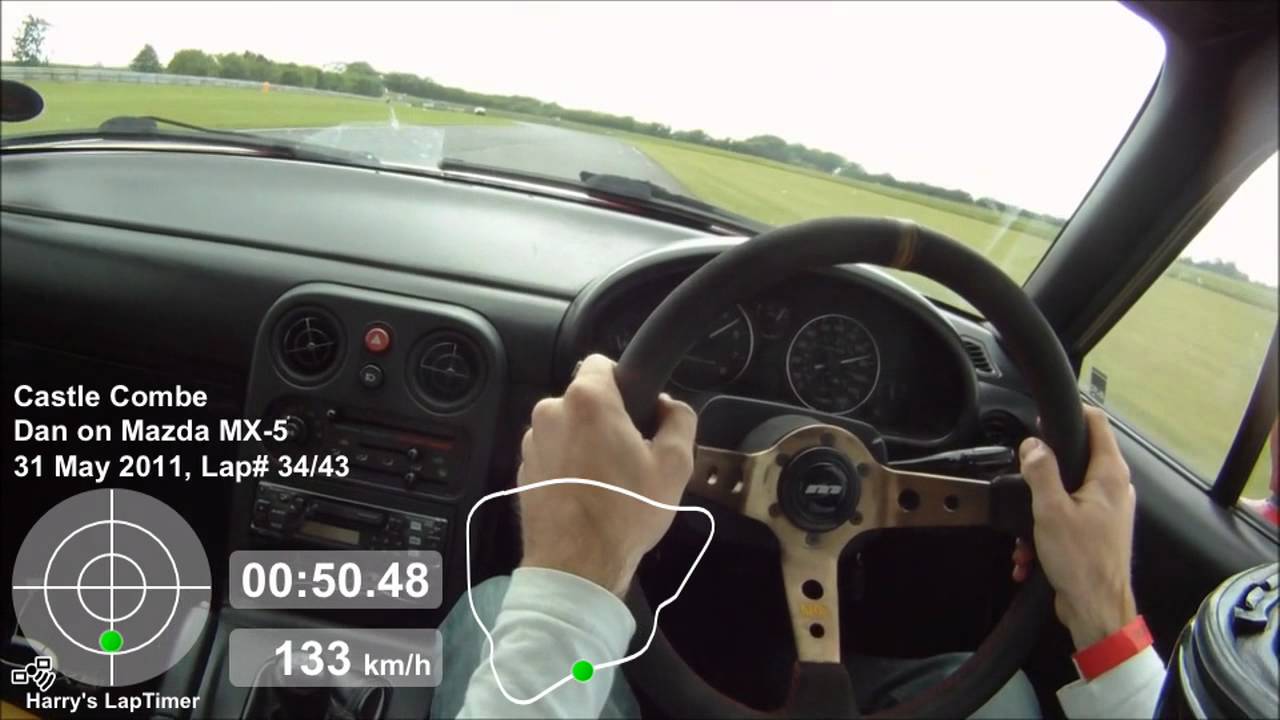 MK1 MX5 @ Castle Combe: Harry's Laptimer data overlay onto GoPro HD ...