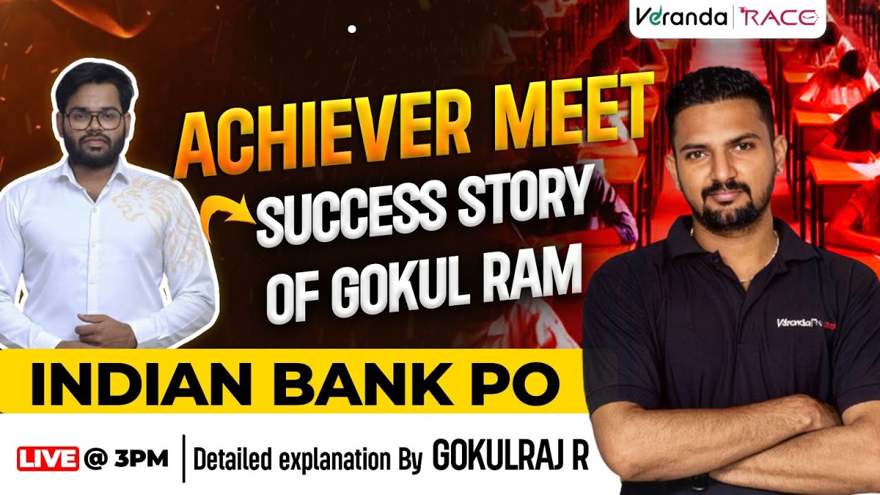 ACHIEVER MEET | SUCCESS STORY OF GOKUL RAM | INDIAN BANK PO | BY ...
