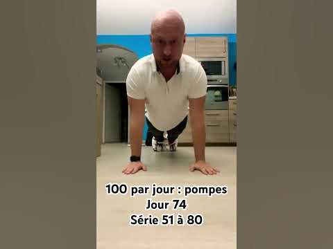 100 par jour : pompes - Jour 74 - Série 51 à 80 #motivation - YouTube