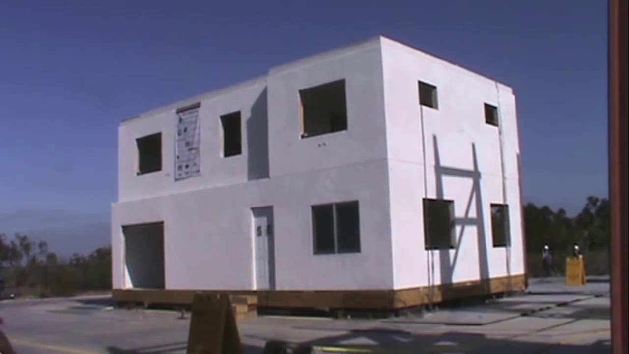 Stanford Engineers Build, Test Earthquake Resistant House - YouTube