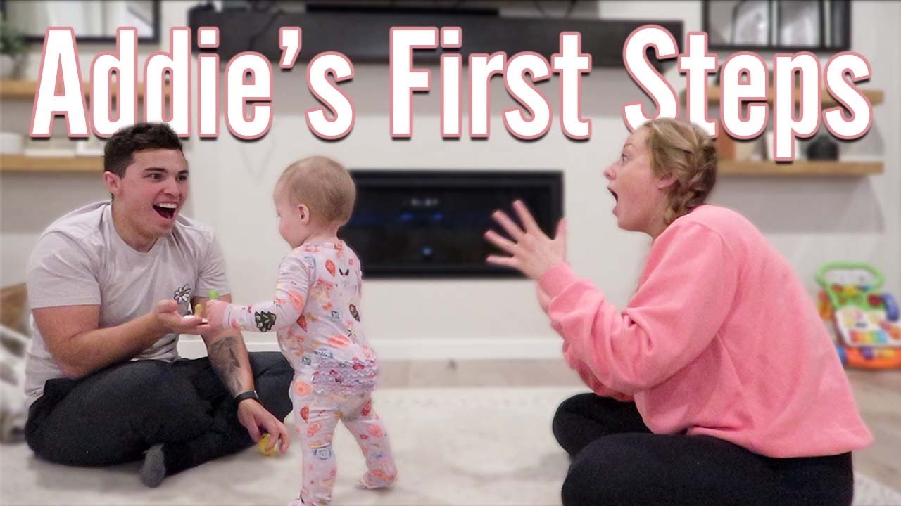 ADDIE TAKES HER FIRST STEPS!!! - YouTube