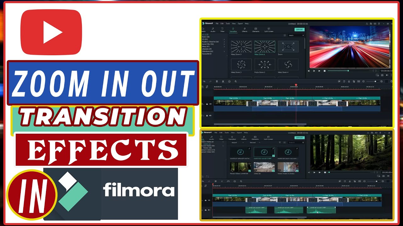 How to Create Fast Zoom In & Out Transition Effect in Filmora - YouTube