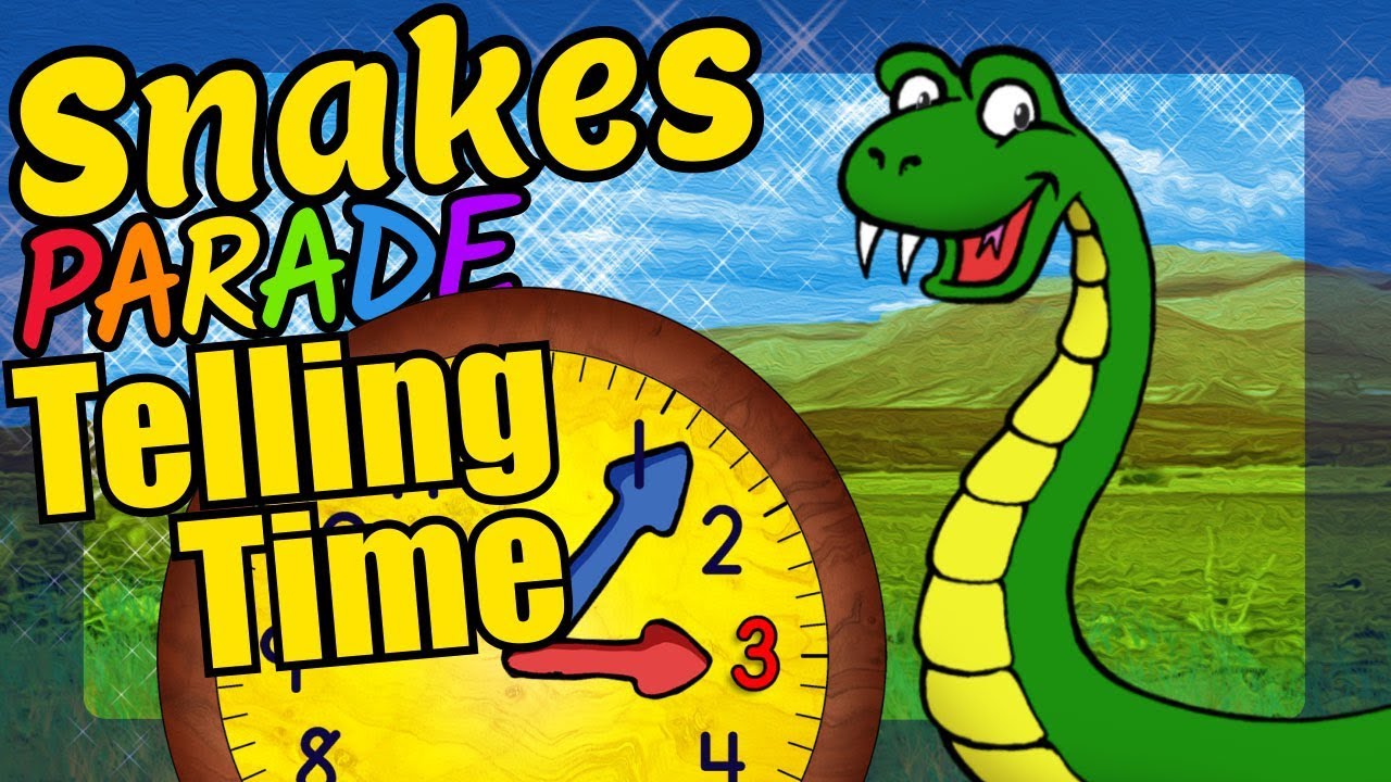 Snakes Teaching How to Tell Time on a Clock Educational Video for Kids ...