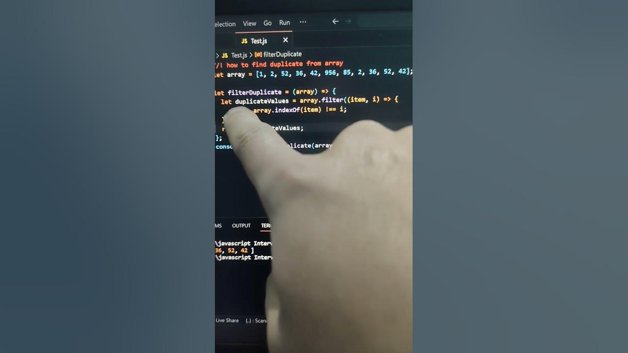 Find Duplicate Values Form Array Javascript Shorts Css Interview Reactjs Code Html