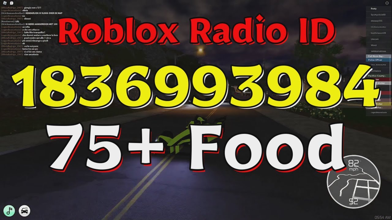 Food Roblox Radio Codes/IDs - YouTube