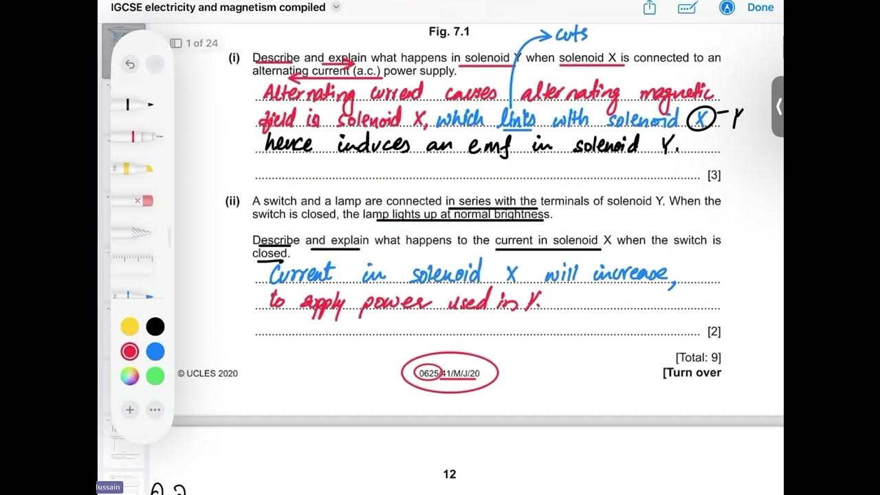 Electricity and Magnetism IGCSE June 2020 P41&P42 - YouTube