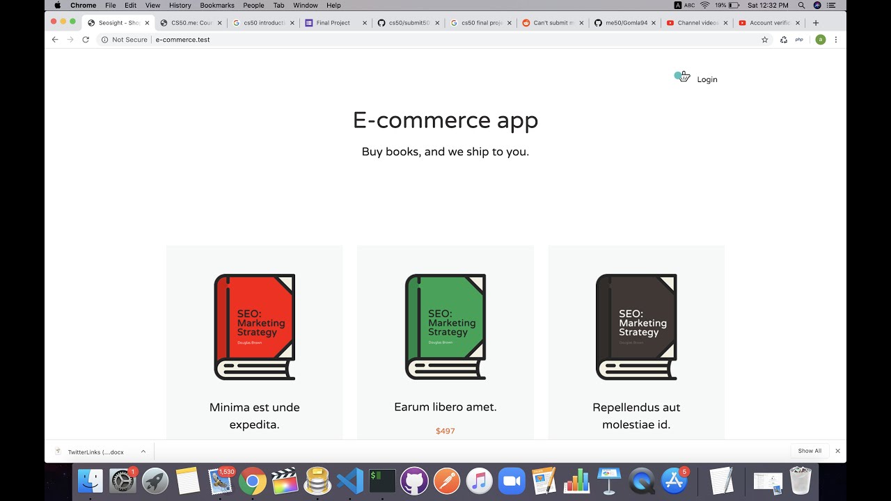 CS50 final project: Laravel book store - YouTube