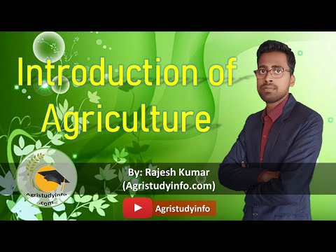 Lecture: 1 Introduction to Agriculture and it's branch - YouTube