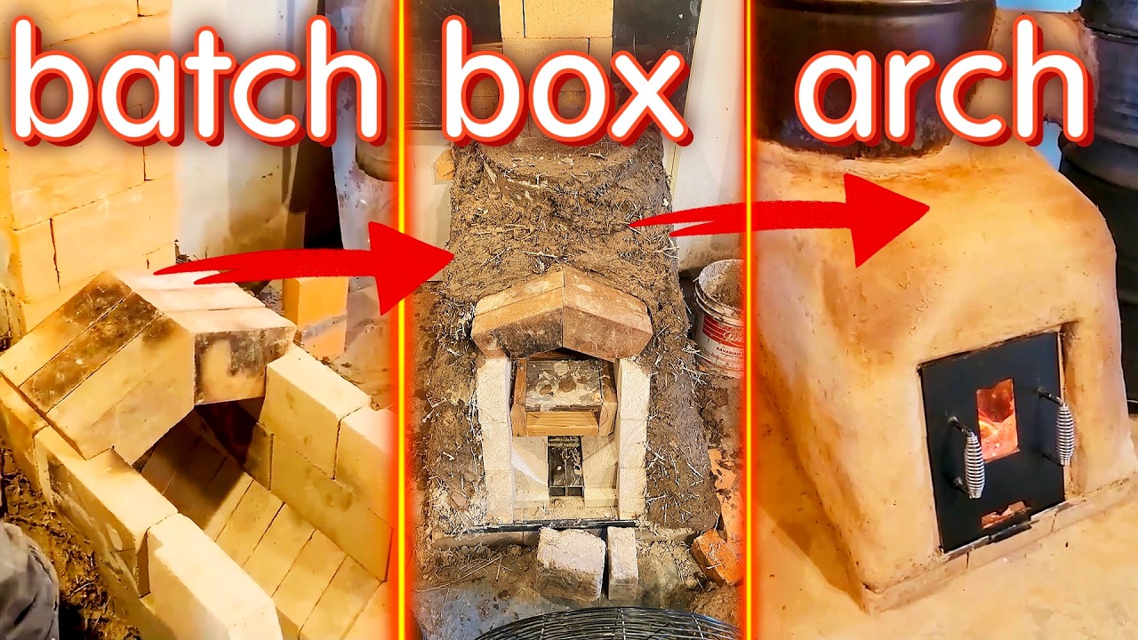 span the top of the batch box with a simple arch for a rocket mass ...