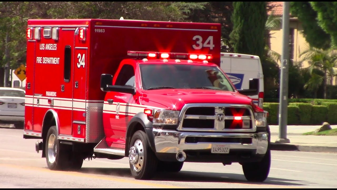 LAFD Rescue 34 Transporting x2 - YouTube
